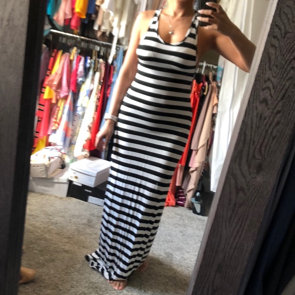 Snap | Dresses | Maxi Dress Striped | Poshmark
